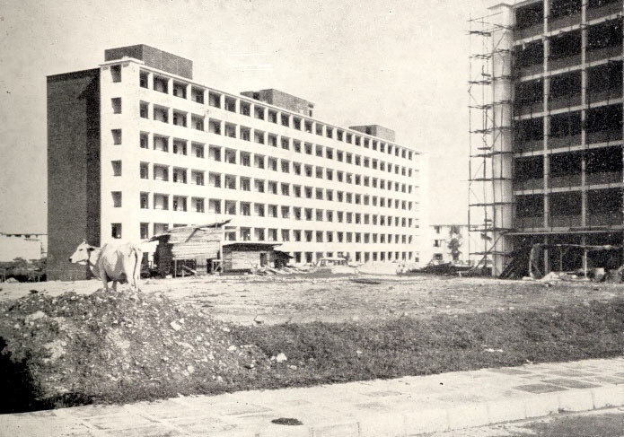 The first flats built under HDB