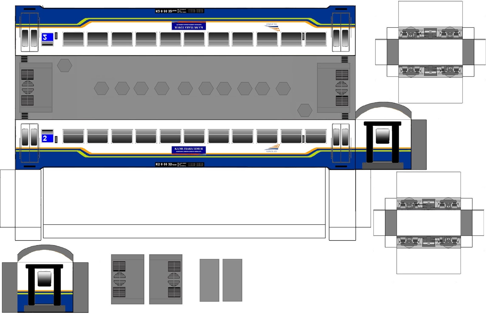 Papercraft Kereta Api.
