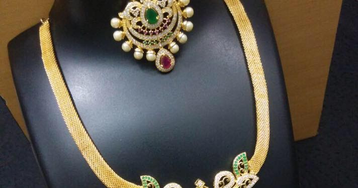 Multi Color Stone Necklace 3000 rupees - Jewellery Designs