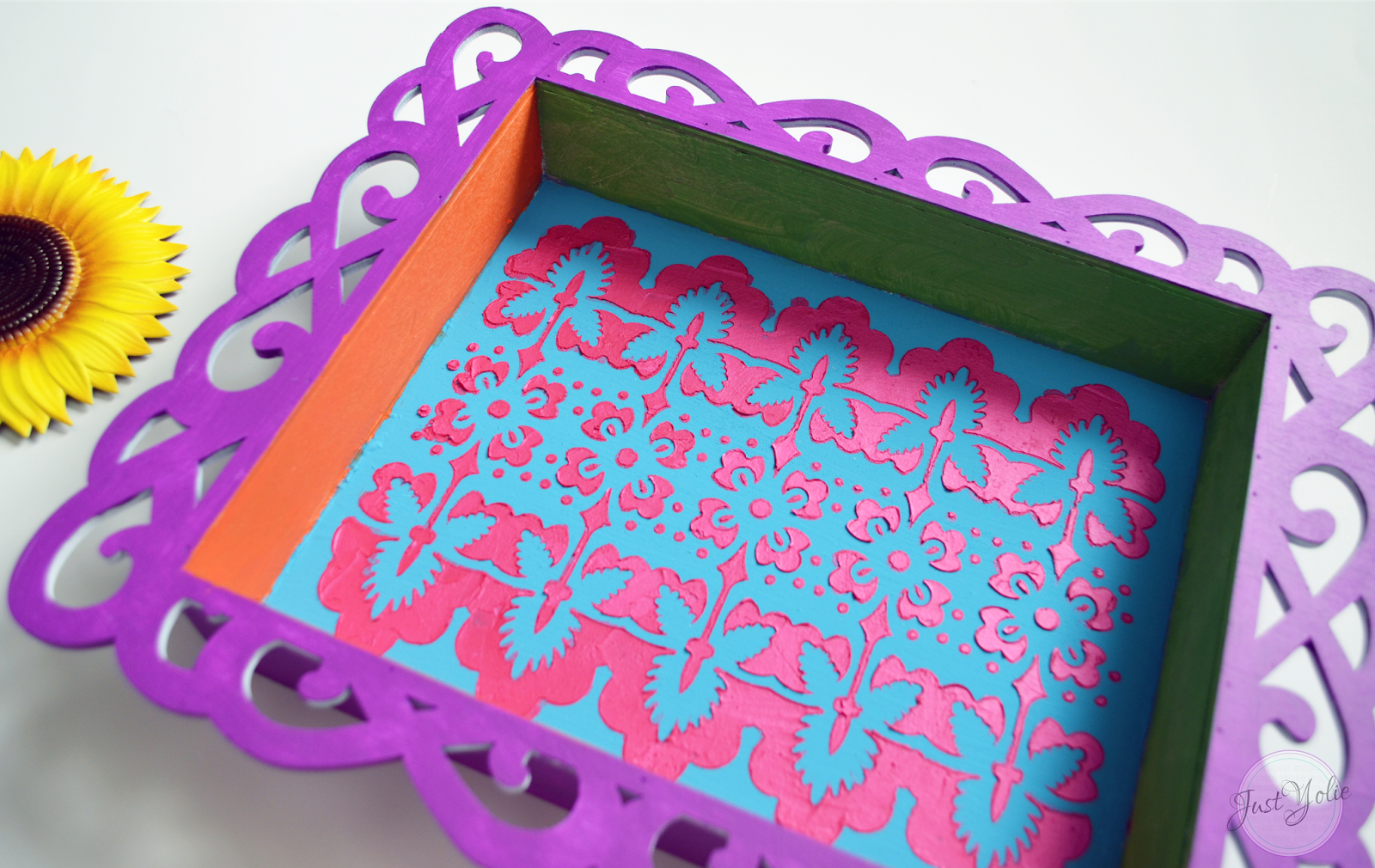 JustYolie: Sunflower Shadow Box #UPaintMetal