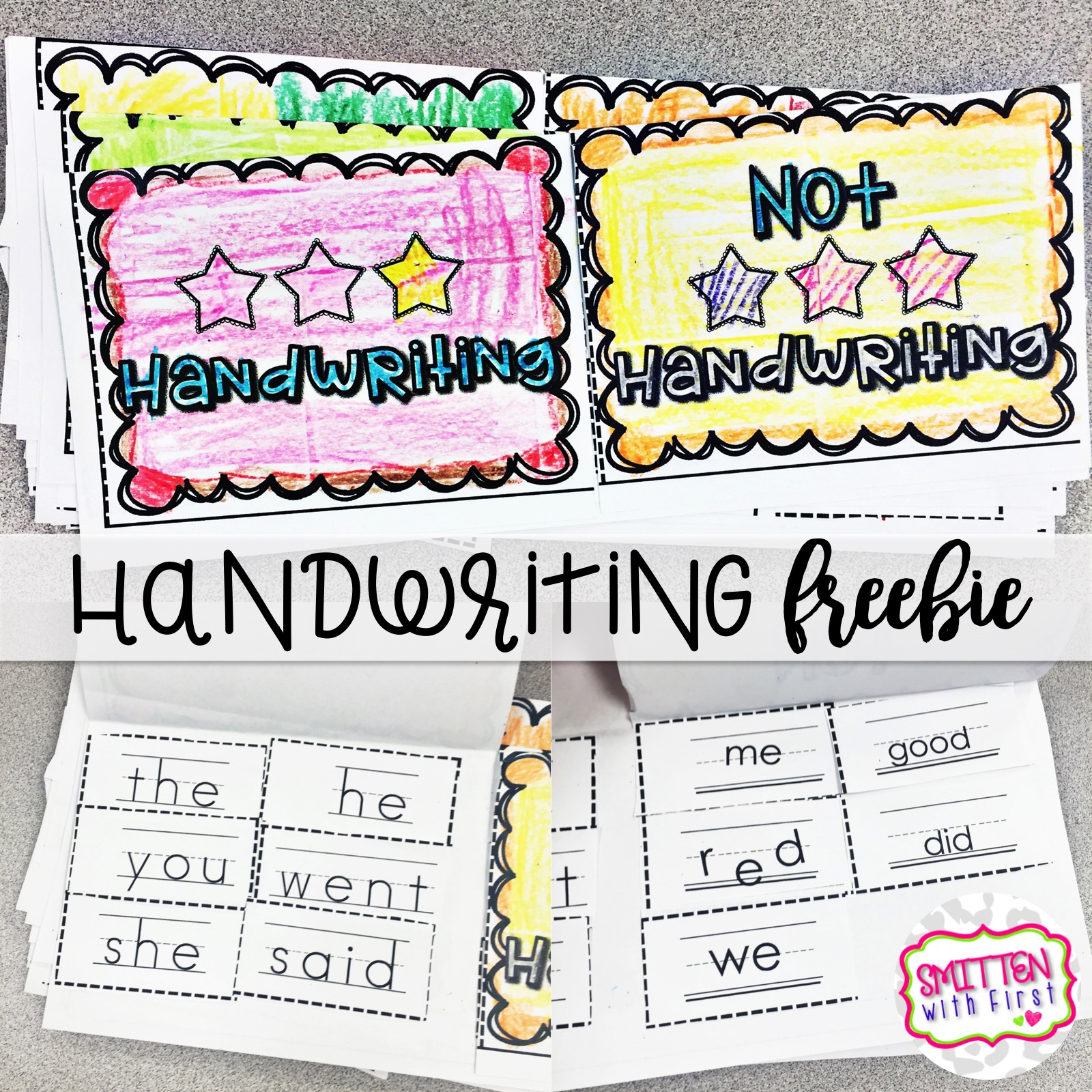 Handwriting Sort FREEBIE - Smitten with First