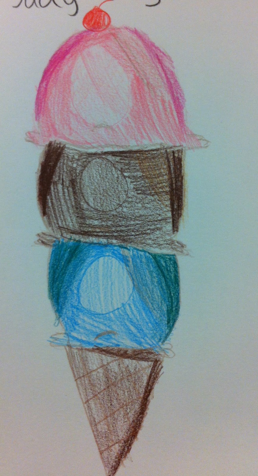 Angela Anderson Art Blog: Ice Cream Colored Pencil Drawings - Kid's Art ...