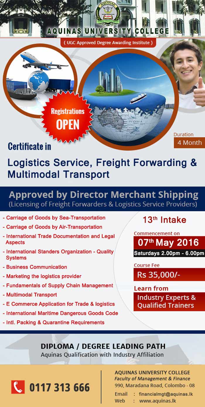 Certificate in Logistics Service, Freight Forwarding & Multimodal ...
