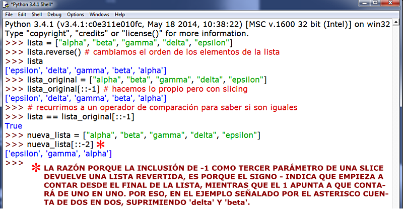 APRENDER A PROGRAMAR CON PYTHON: MÉTODOS DE LAS LISTAS