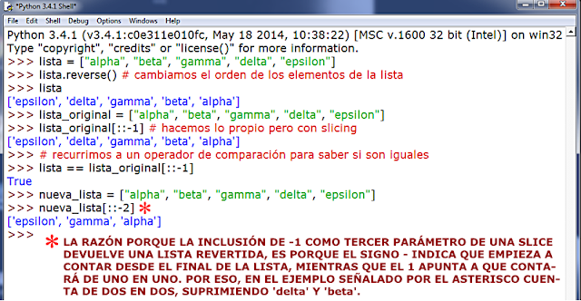 APRENDER A PROGRAMAR CON PYTHON: MÉTODOS DE LAS LISTAS
