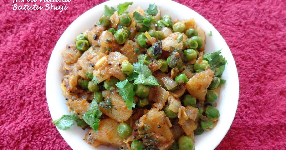 Cooking With Shobana : HIRVA VATANA BATATA BHAJI