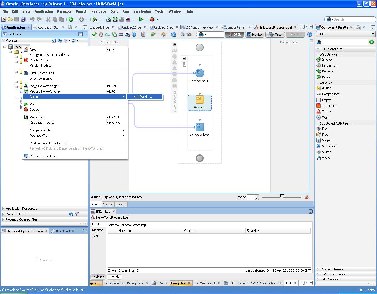 Lakshmiprasannarao Deployment Using Jdeveloper Soa
