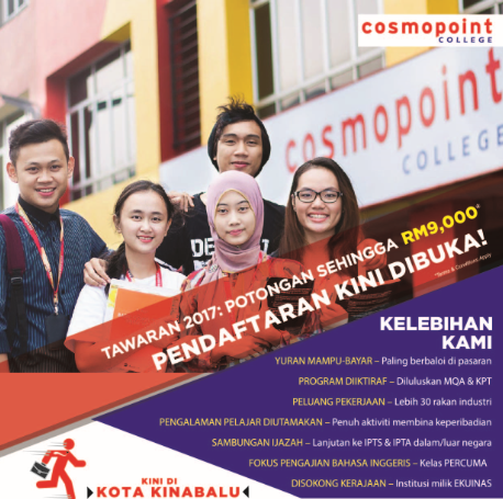 Yuran Pendaftaran Kolej Cosmopoint