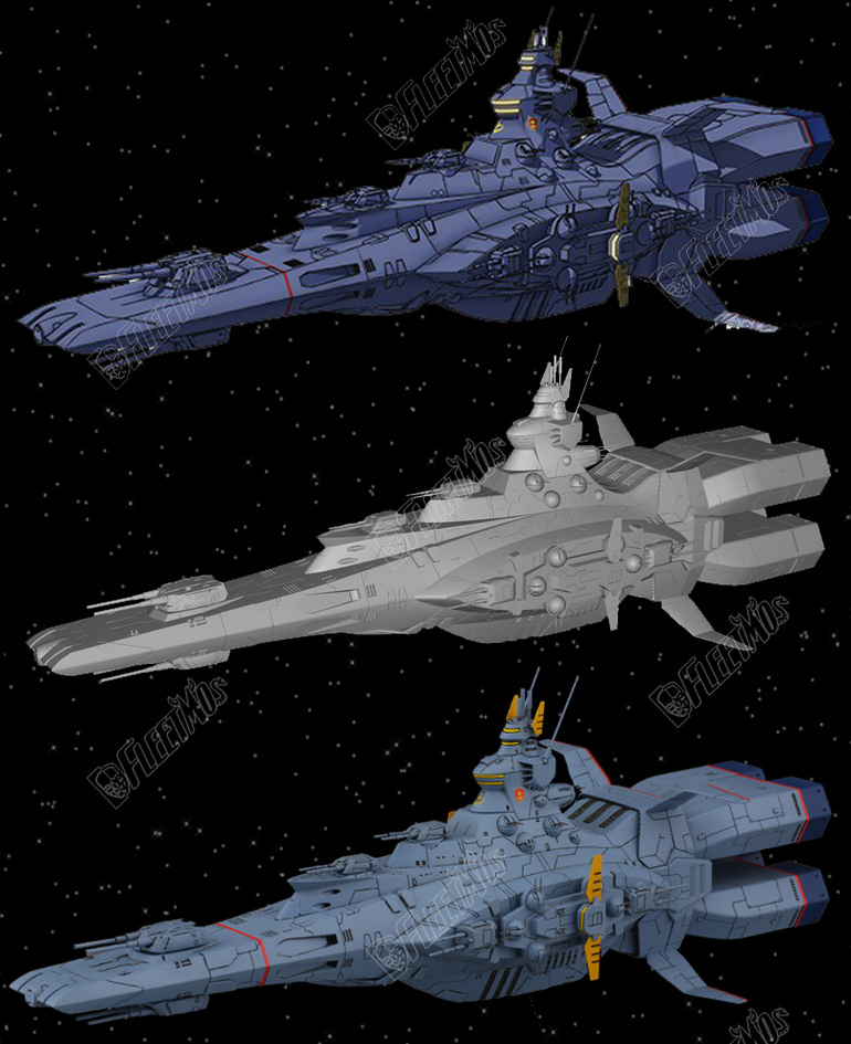 GUNDAM GUY: 1/700 Fleetmo EFSF The Origin Fleet - Scratch Build