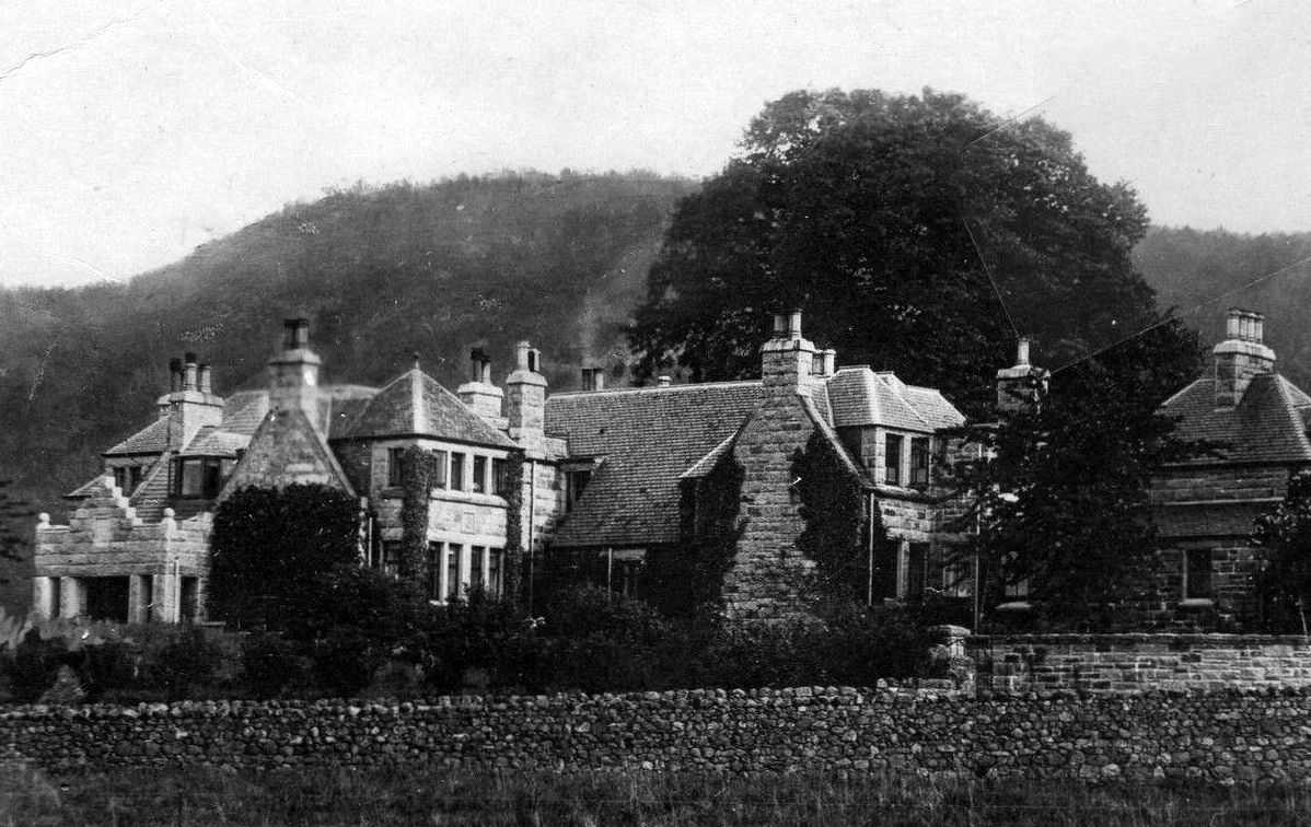 Tour Scotland: Old Photograph Craigendinnie House Tarland Scotland