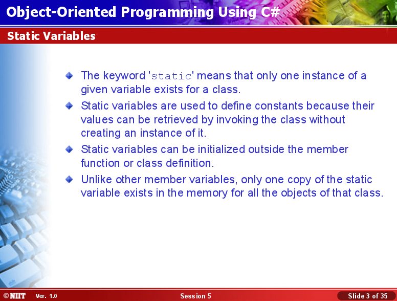E-Books: Presentation Slides/Lecture Notes For OOPS Programming Using ...