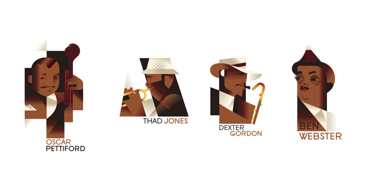 Jazz and draw: Mads Berg's series