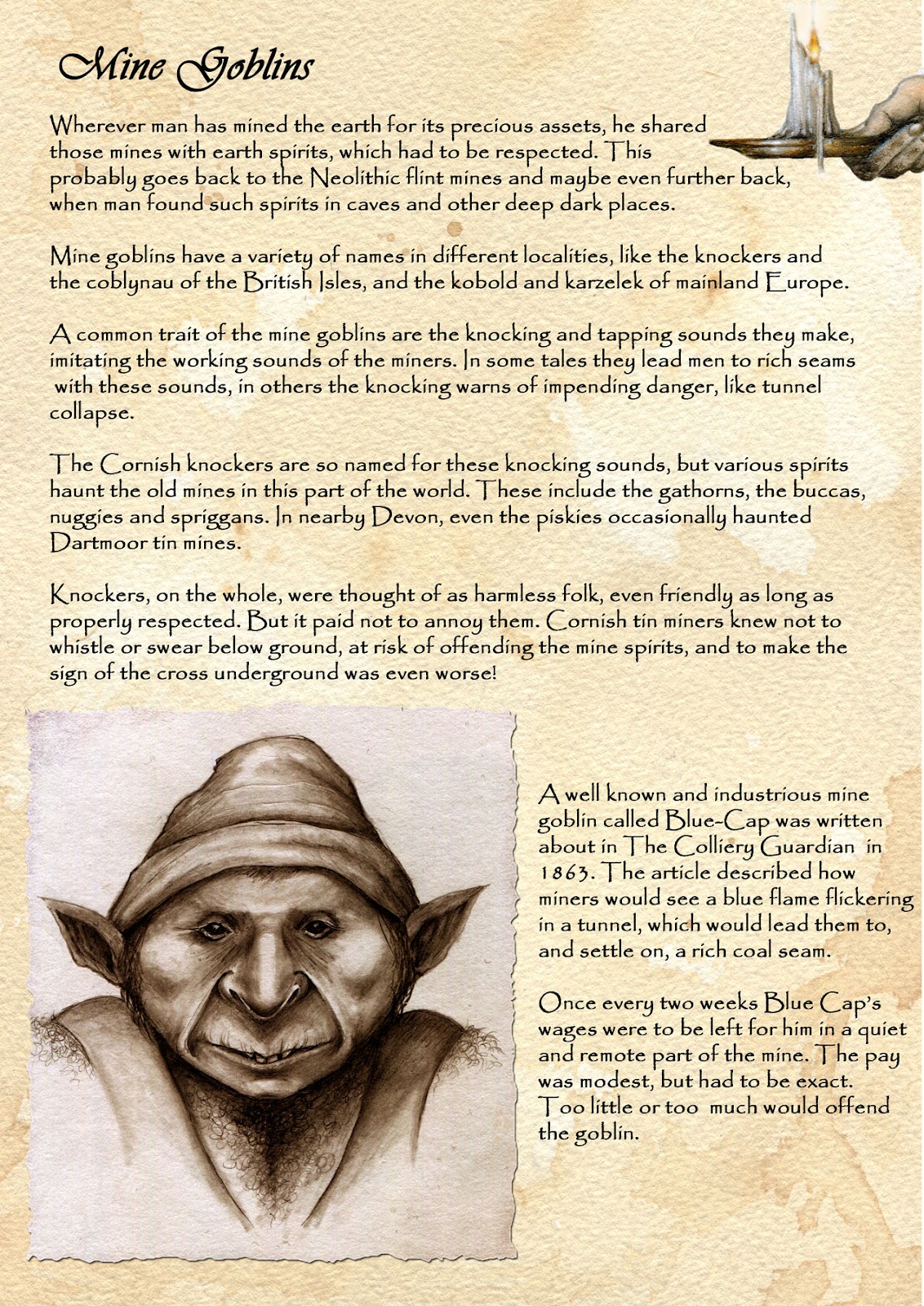 Marc Potts: A Knocker - a Cornish mine goblin....