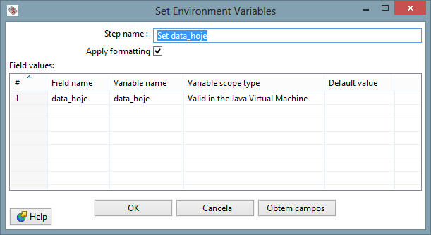 Aprenda Pentaho: Step Set Variables e Step Get Variables – Exemplos Kettle