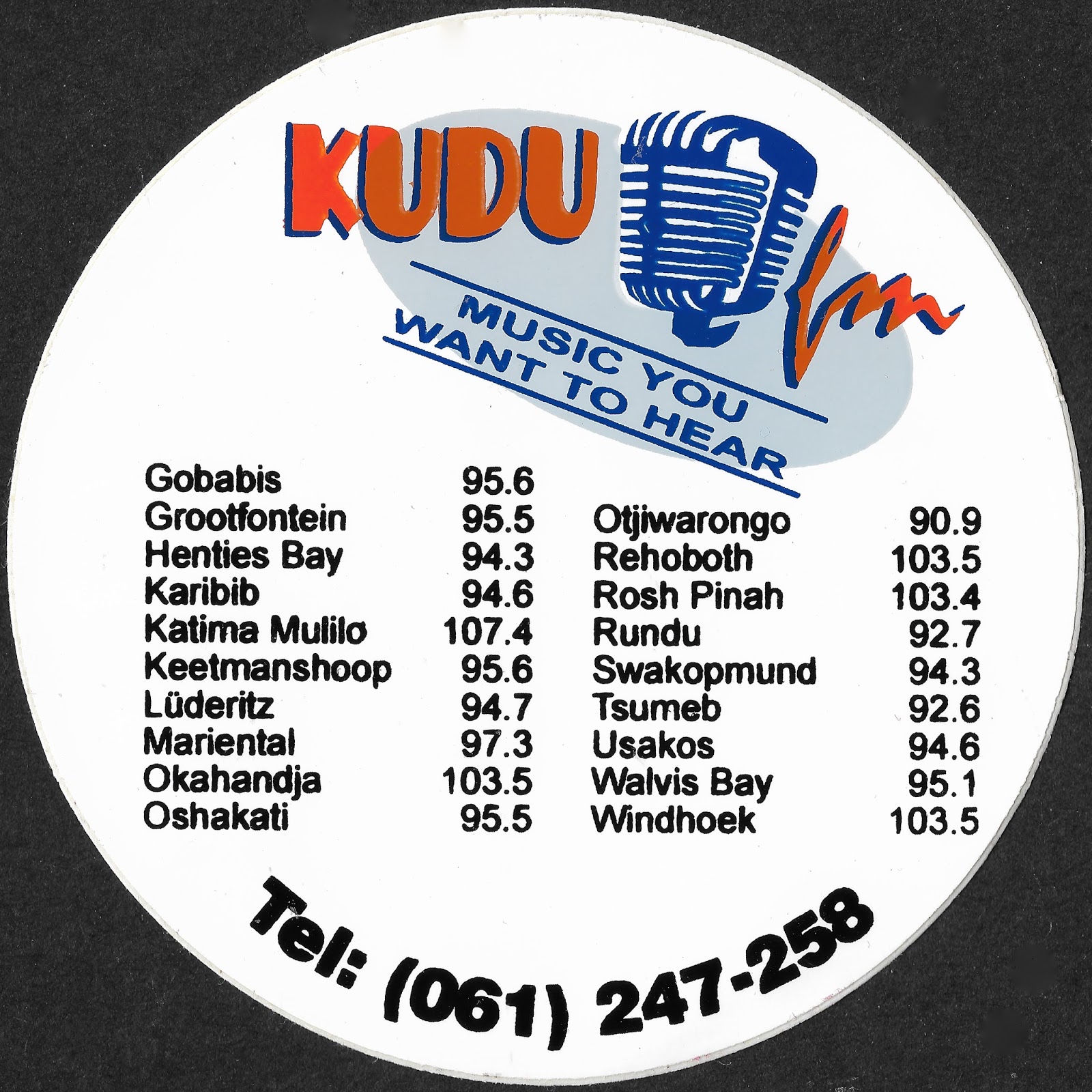 Radio Sticker of the Day: Omulunga Radio / KUDU FM