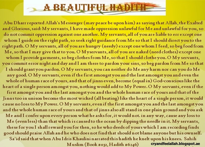 Hadith: A beautiful hadith