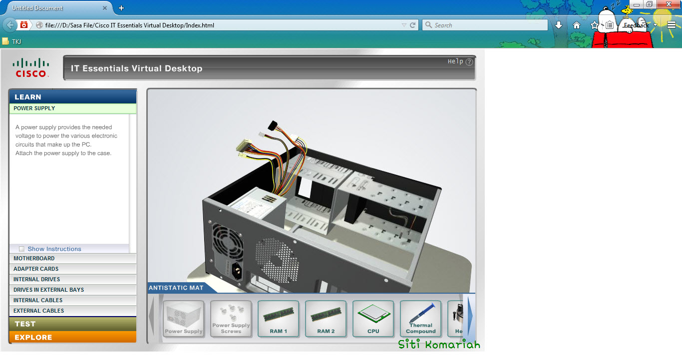 Cara Merakit Komputer menggunakan Cisco IT Essentials Virtual Desktop