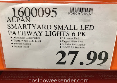 Alpan SmartYard Solar LED Pathway Lights (6 pack) | Costco Weekender