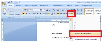 Computación para niños: Word: Aplicar Alineación e interlineado a los ...
