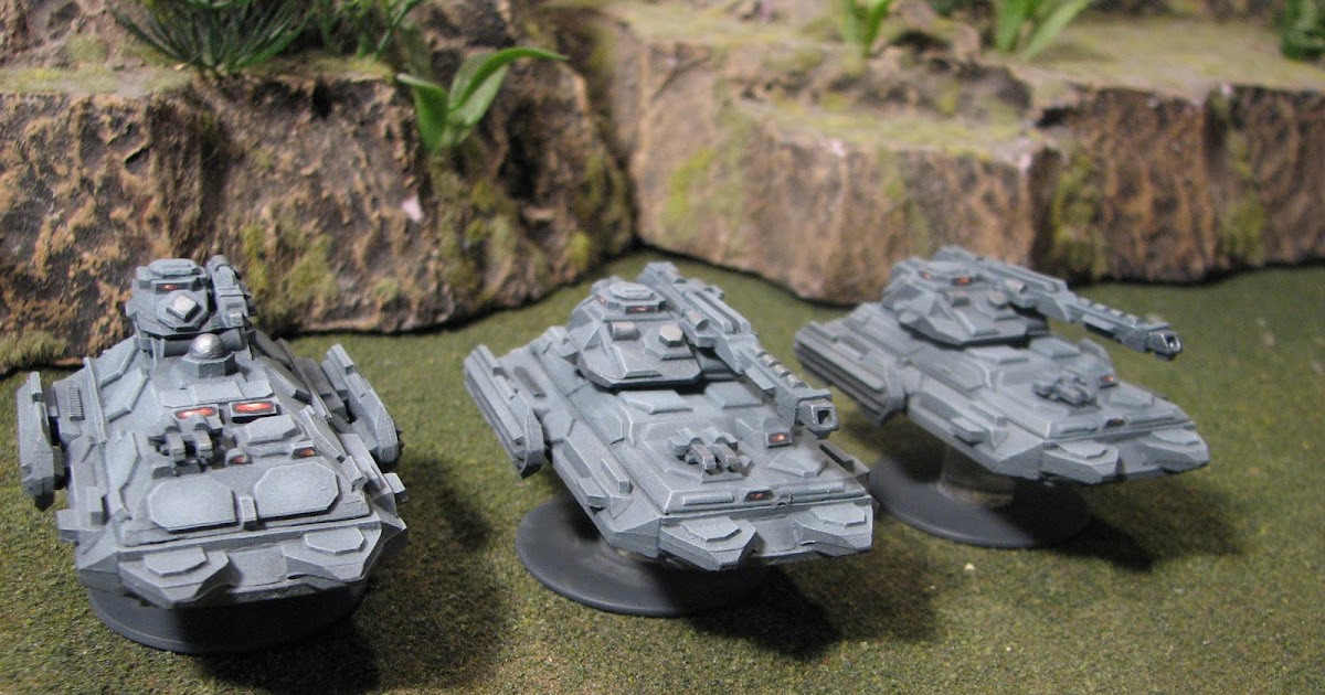 15mm Sci Fi Small Soldiers: GZG 15mm Kra'Vak Grav Tanks