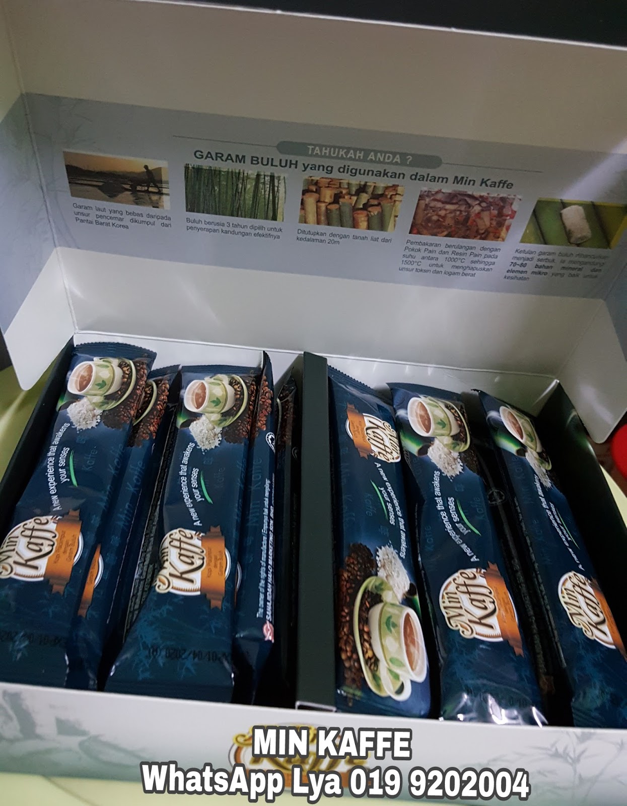 Min Kaffe : Kopi Pra Campuran Dengan Garam Buluh Kaya Pelbagai Khasiat