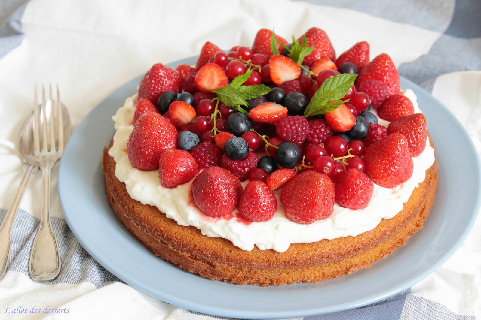 L'allée des desserts: Gâteau aux fruits rouges