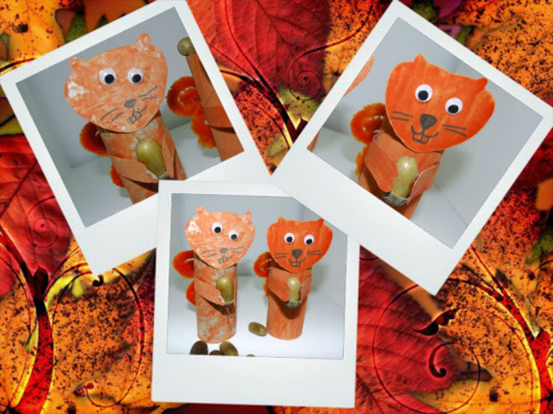 Squirrel Cardboard Tube Craft for Preschoolers - Messy Little Monster