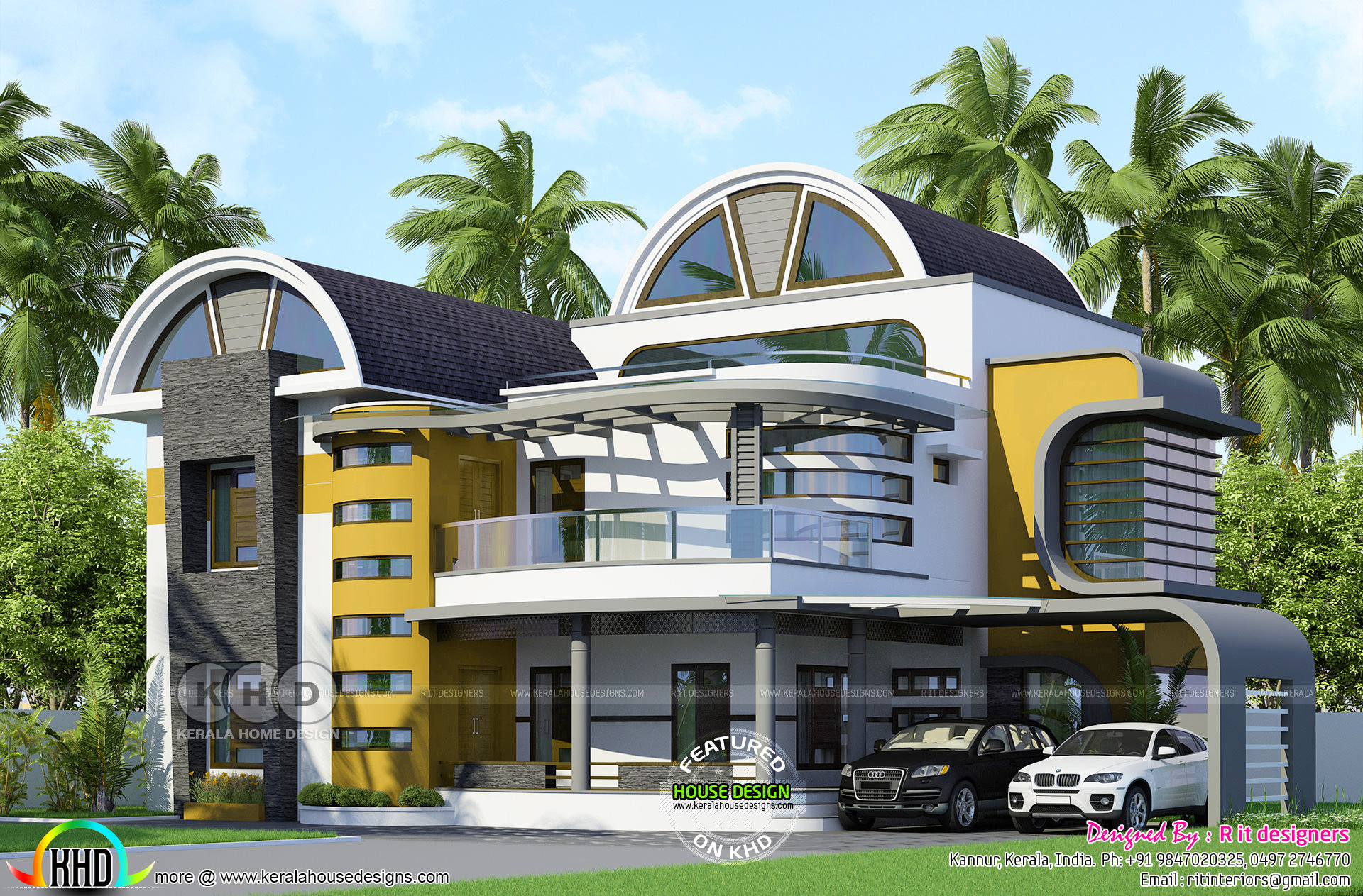 Unique and stylish unique round roof 4 bedroom home - Kerala Home ...