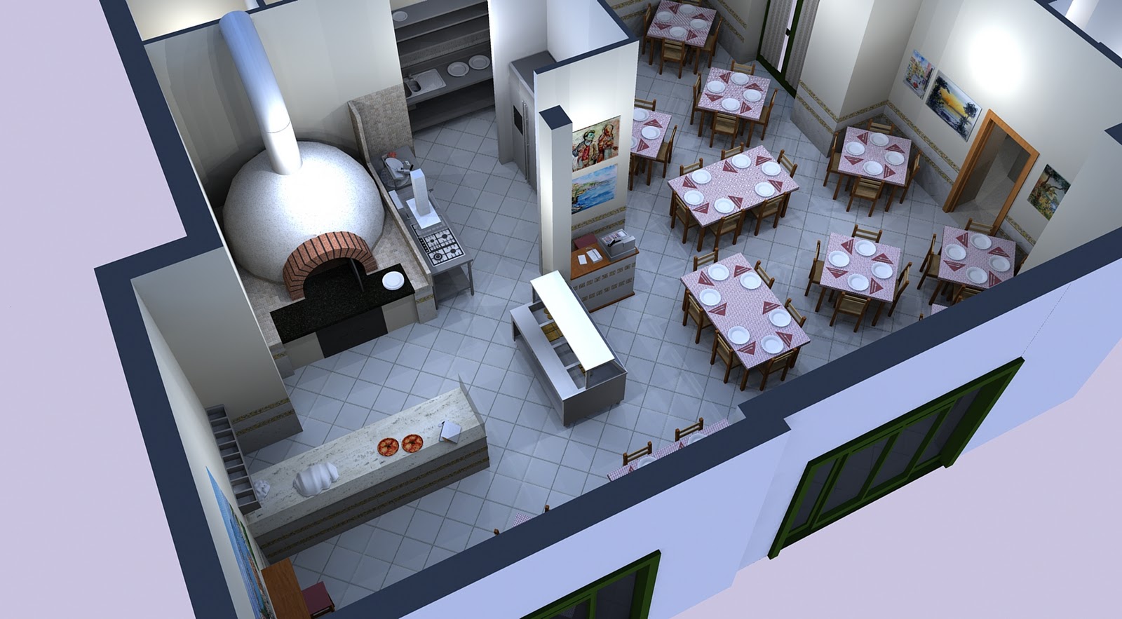 Servizi Render di Luigi Bottini: Progetto di Pizzeria