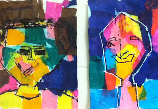 Ms.M's Blog: Student Art Feature: Tissue Paper Portraits