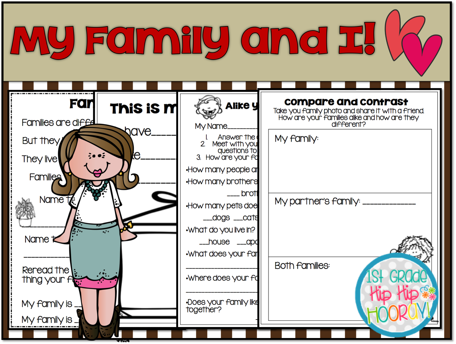 1st Grade Hip Hip Hooray!: My Family!!