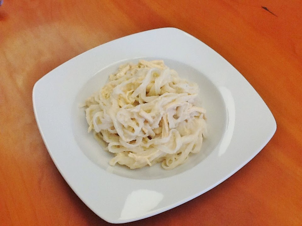 Massa com "Natas" (de Couve-Flor) (Saudável, Sem Glúten, Sem Lactose ...