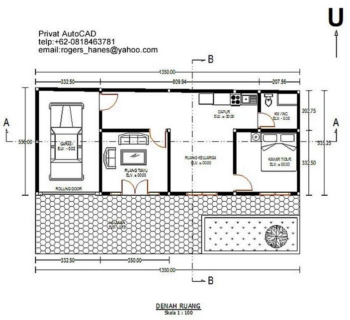 4 BENTUK DENAH RUMAH CAD YANG MODERN | MODELRUMAHE.com