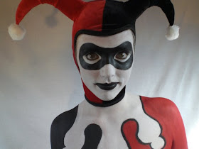 Harlequin Batman Body Paint