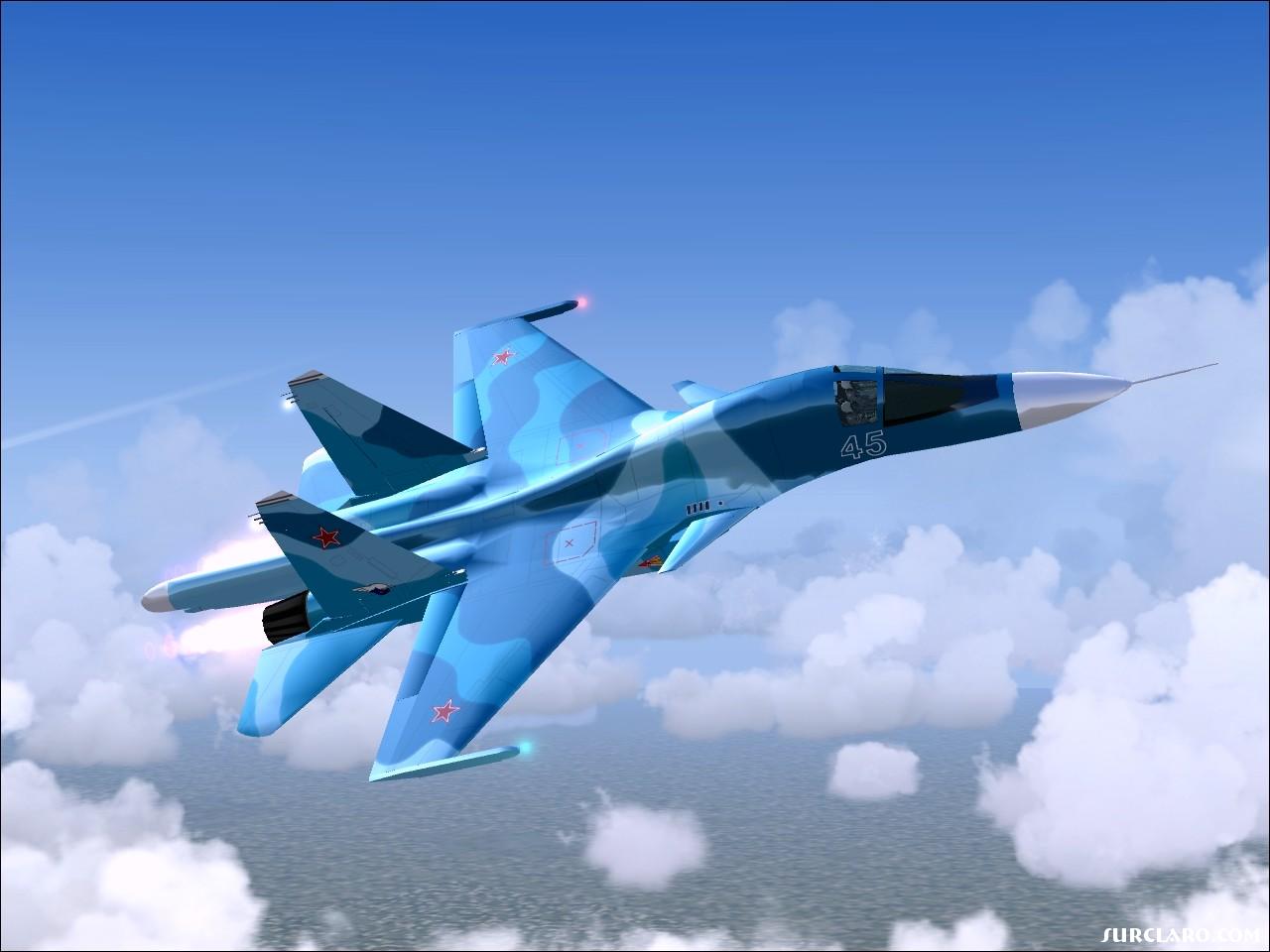 Su-34 Fullback Heavy Strike Fighter |Russian Military Aircraft Picture
