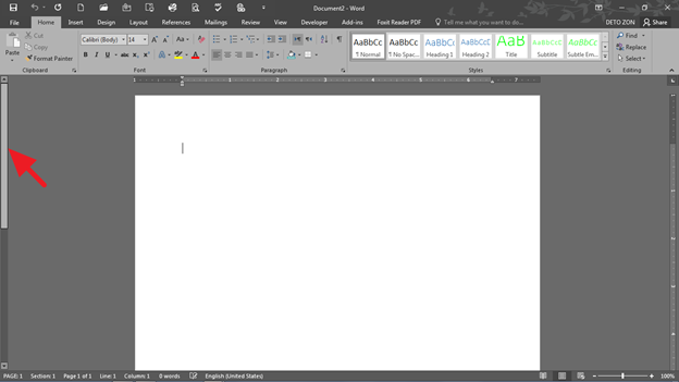cara memindahkan scroll bar microsoft Word dari kanan ke kiri