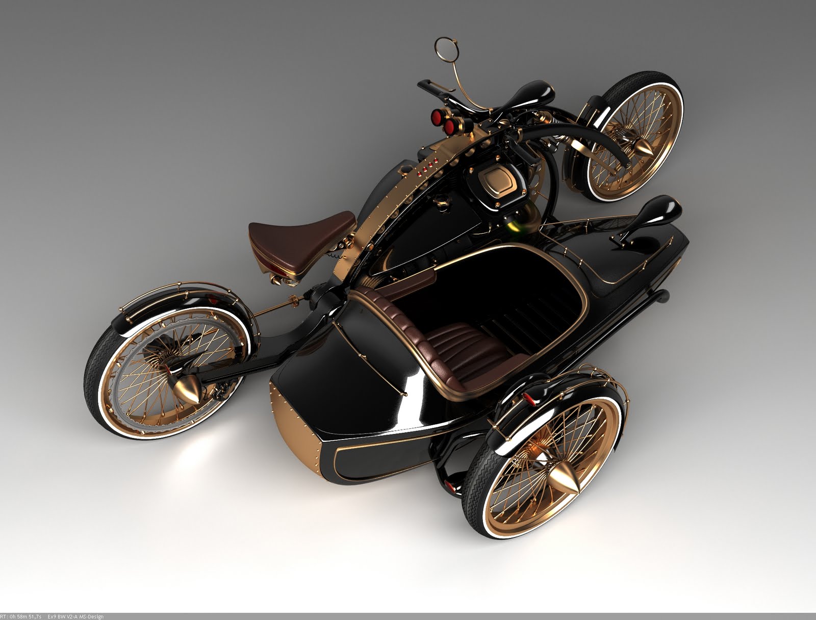 MOTORCYCLE 74: Solif design - steampunk sidecar