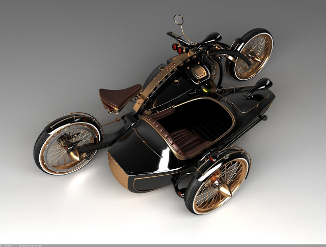 MOTORCYCLE 74: Solif design - steampunk sidecar