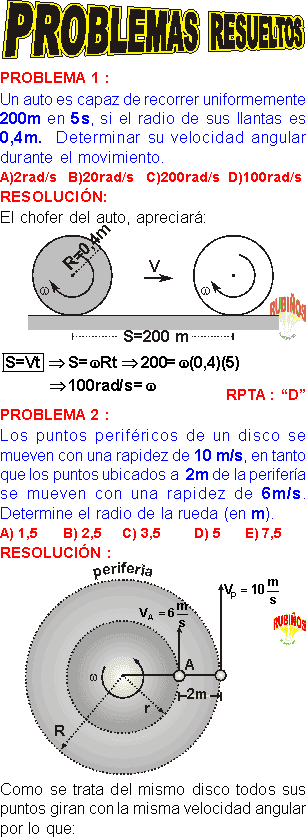MOVIMIENTO CIRCULAR UNIFORME FÓRMULAS EJEMPLOS Y EJERCICIOS RESUELTOS ...