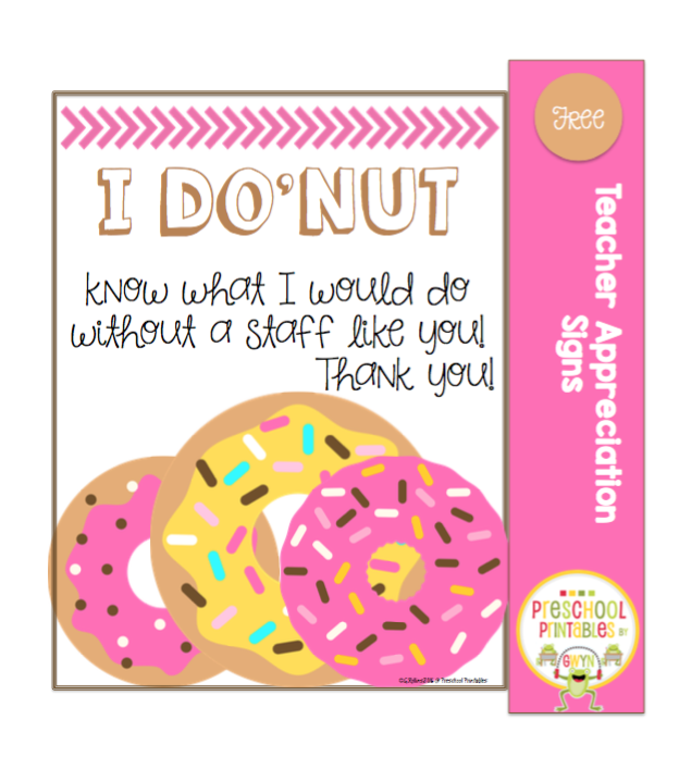 Free Teacher Appreciation Signs For Donuts Preschool Printables free-teacher-appreciation-signs-for-donuts-preschool-printables
