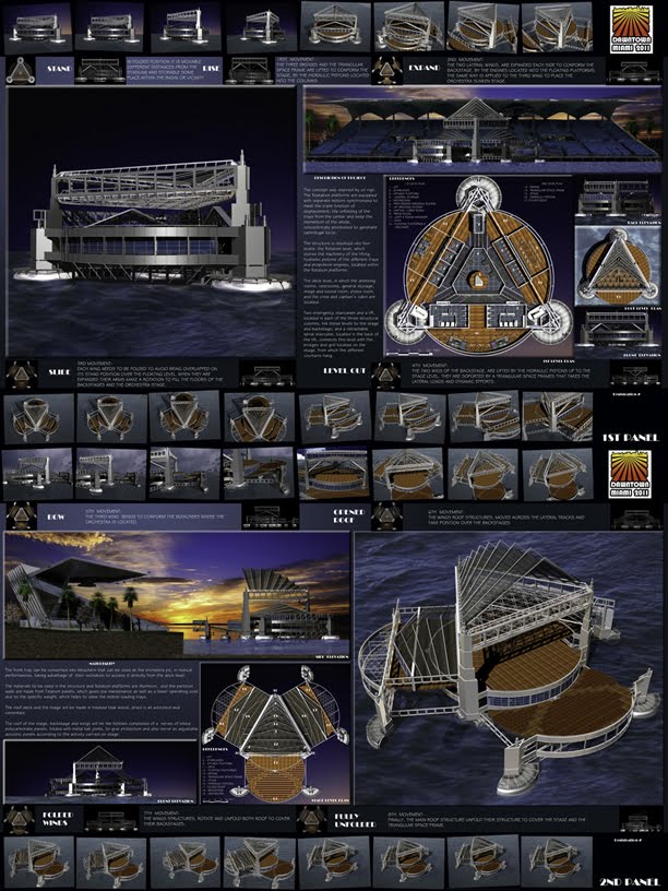 Electrographic Paintings: Downtown Miami 2011 Floating Stage Competition