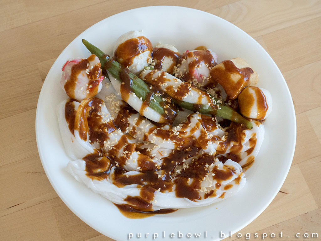 Purple bowl: Chee cheong fun sweet sauce recipe