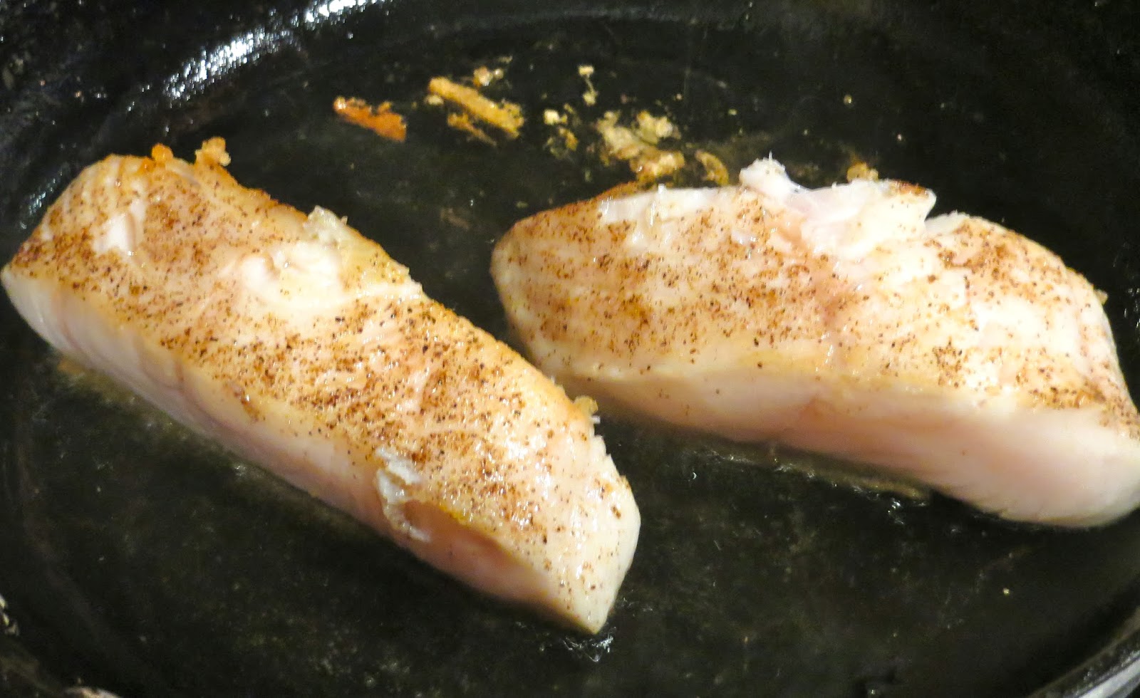 What's for dinner: Light dinner of sable fish with green olive sauce