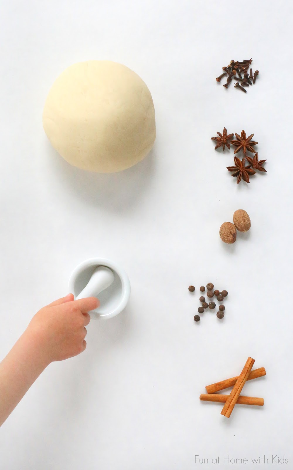 Kid-Made Spice Scented Playdough