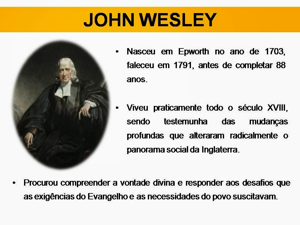 Paulo Dias Nogueira: Aula Especial - História do Metodismo (Escola ...