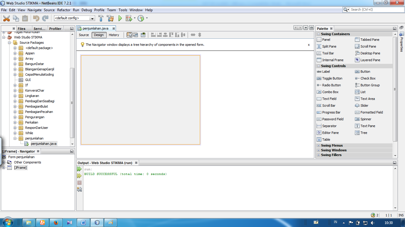 Contoh Program Penjumlahan Java Netbeans ~ Materi Java Pemula