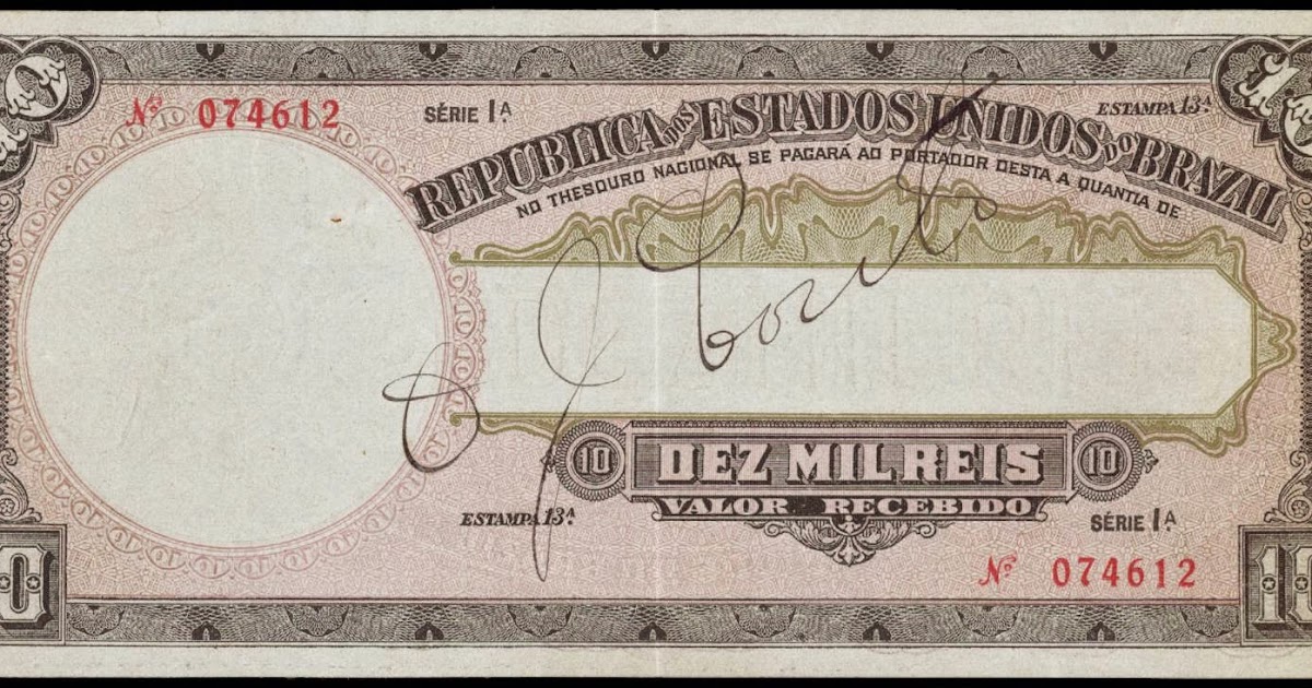 Brazil 10 Mil Reis banknote 1914|World Banknotes & Coins Pictures | Old ...