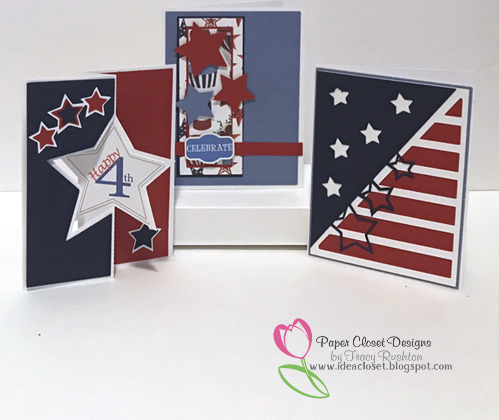 Patriotic Cards and Banner - Paper Closet Designs
