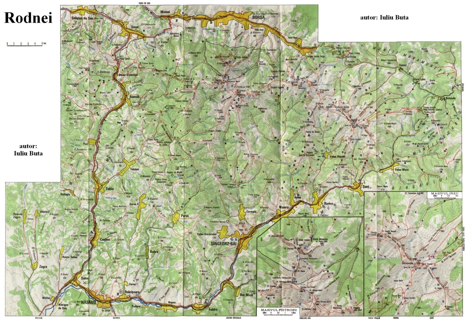 Harta Trasee Montane: Harti turistice trasee montane