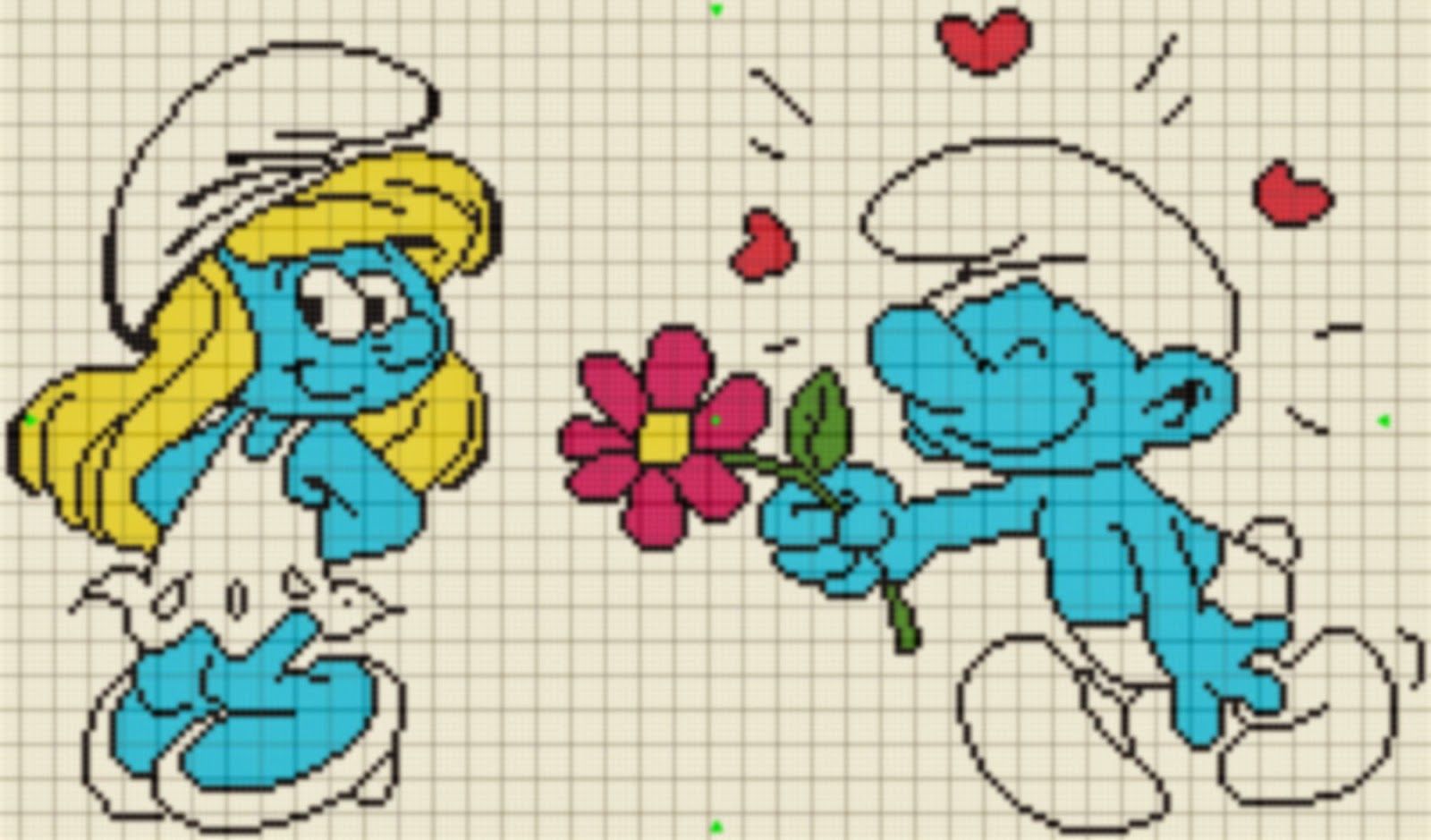 Χειροτεχνήματα: Σχέδια με τα Στρουμφάκια για κέντημα / Smurf cross ...